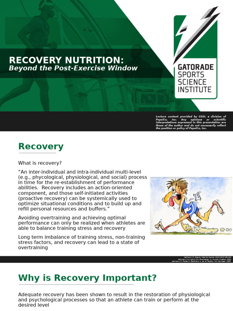 Recovery Nutrition Beyond The Post Exercise Window | PDF | Sleep ...