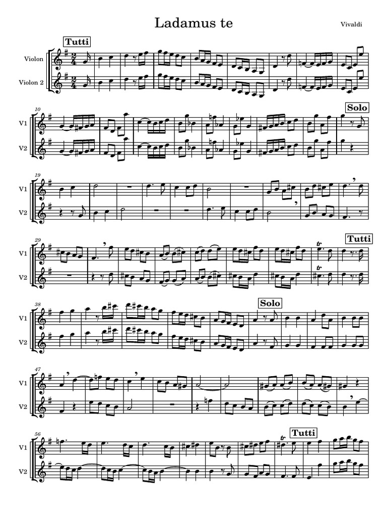 Laudamus Te - V1 | PDF
