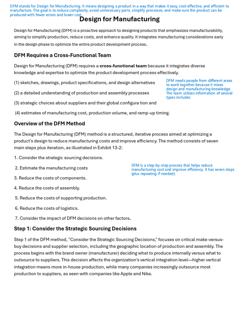 Design For Manufacturing: DFM Requires A Cross-Functional Team | PDF ...