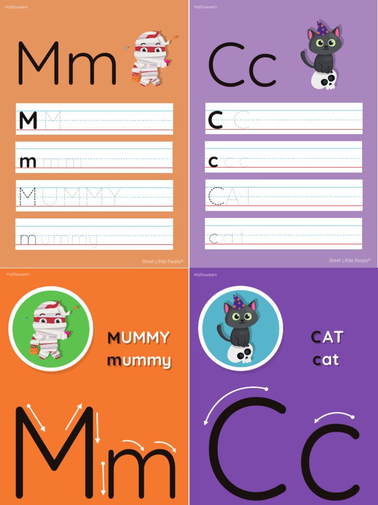 Halloween Vocabulary: Mummy, Cat, Bat, Pumpkin | PDF