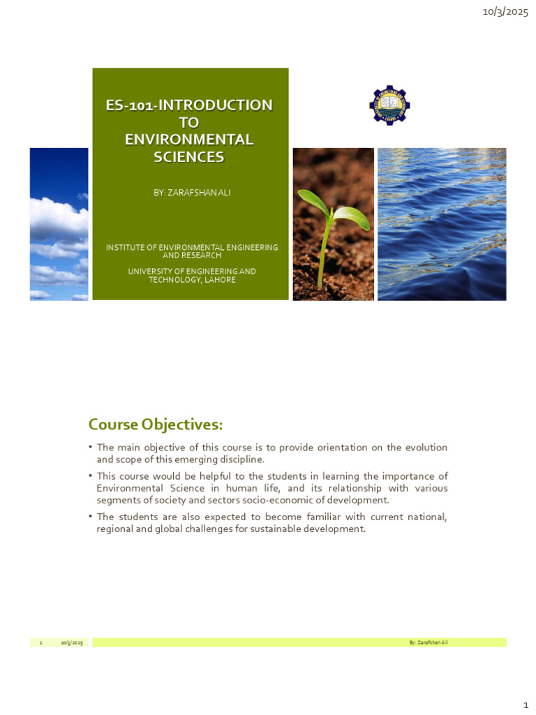 ES-103-Introduction To Earth Sciences Lectures | PDF | Natural ...