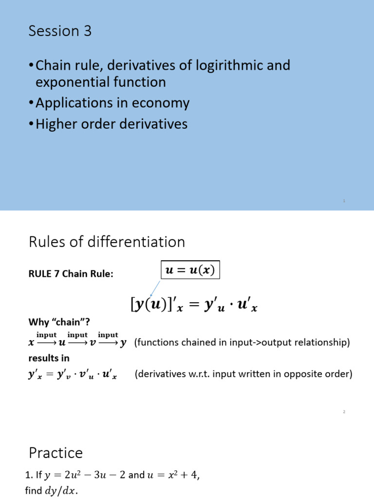 Chain Rule and Economic Applications | PDF | Demand | Elasticity ...