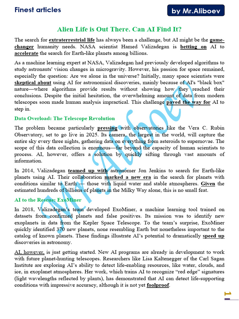Alien Life Is Out There. | PDF | Exoplanet | Planets