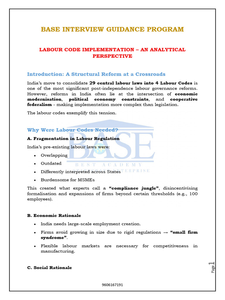 Labour Code Implementation Challenges | PDF | Labour Law | Labour Economics