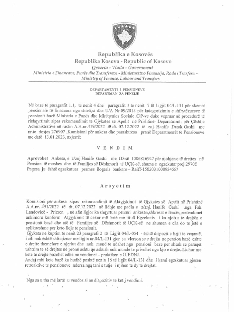 Vendimi Nr. 3 | PDF