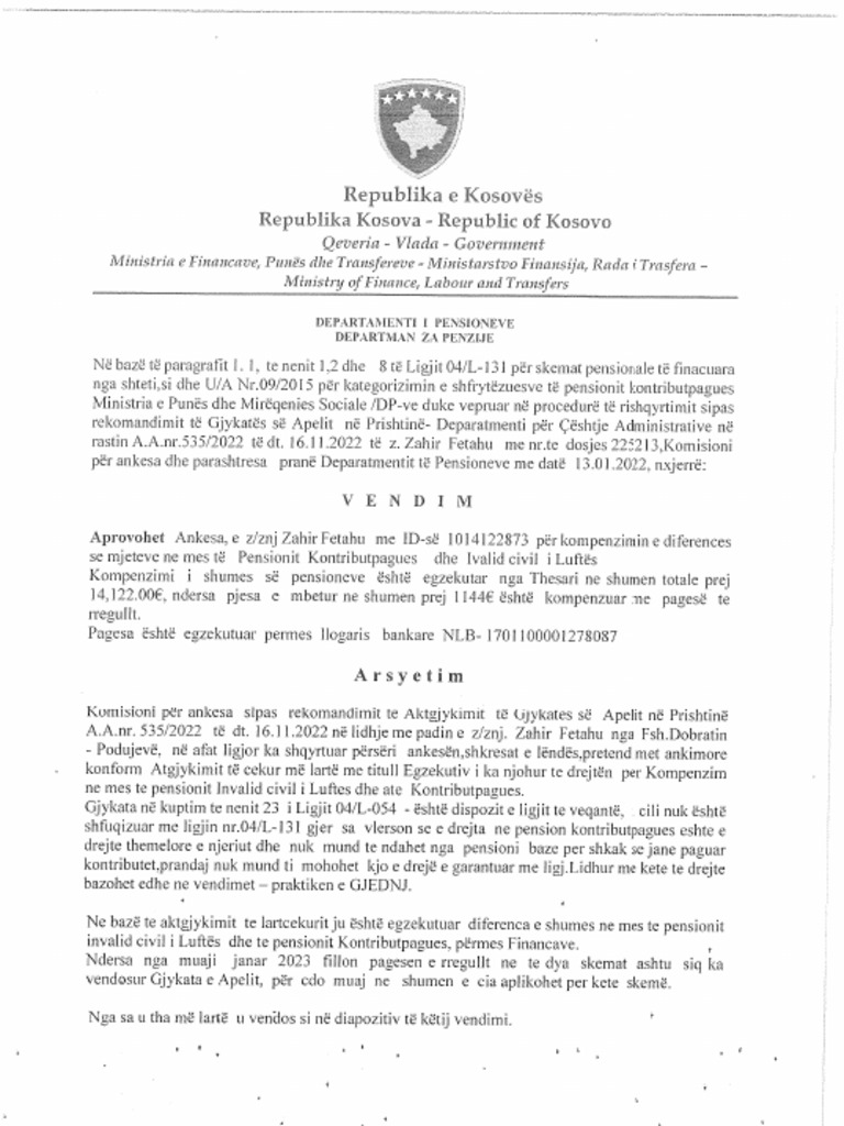 Vendimi Nr. 2 | PDF