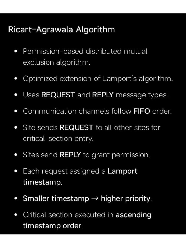 Ricart Agrawala Algorithm | PDF