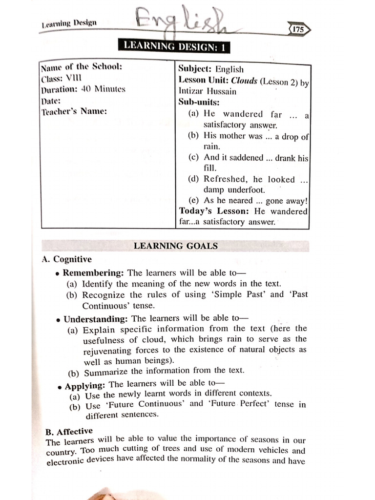 Exp. of Learning Design For All Subject in English Version | PDF
