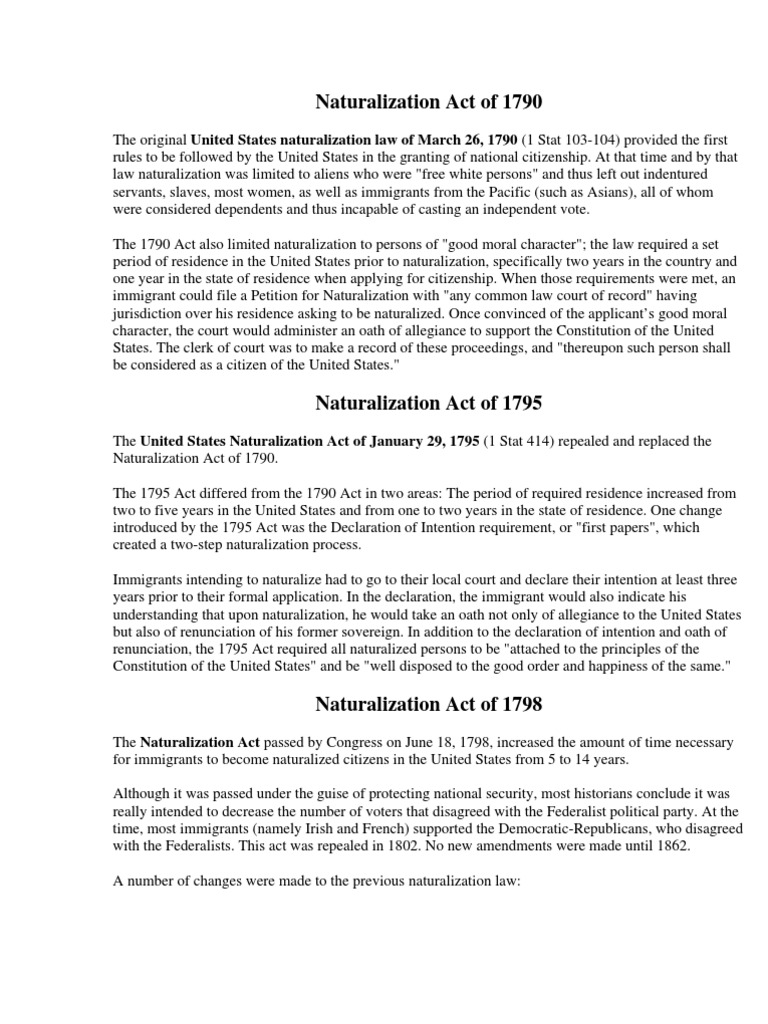 Naturalization Acts -- ALL -- Legislation_timeline | Naturalization ...