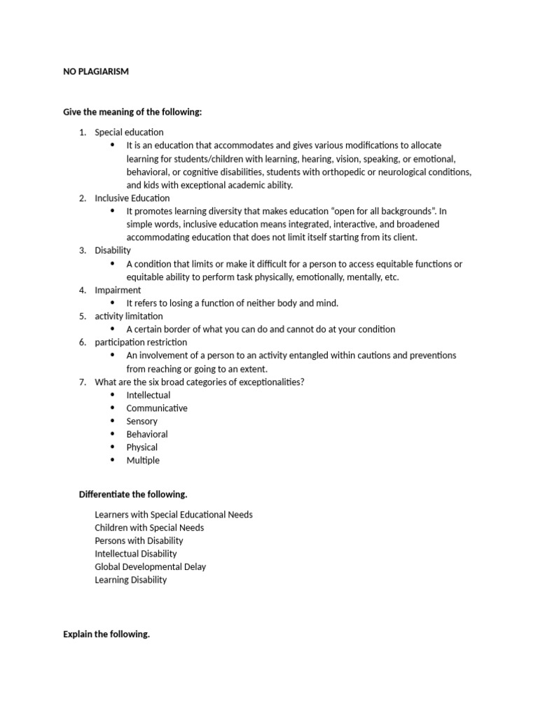Understanding Special Education Terms | PDF | Special Education ...