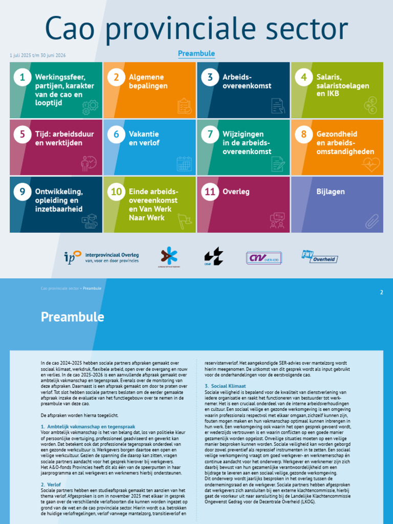 Cao Provinciale Sector 2025 2026 Interactief | PDF