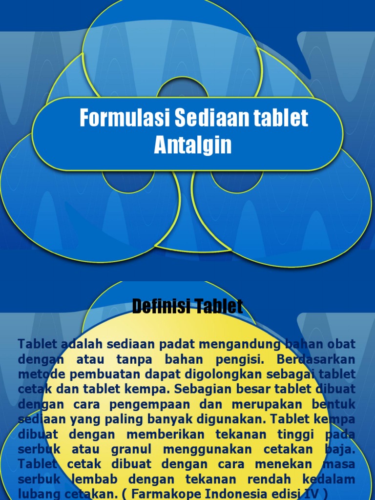 Formulasi Sediaan Tablet Antalgin | PDF