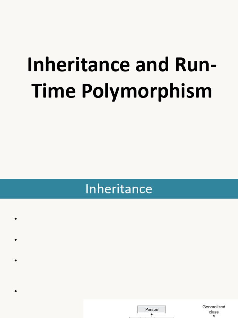Week-10 - 11 Inheritance and RunTime Polymorphism | PDF | Class ...