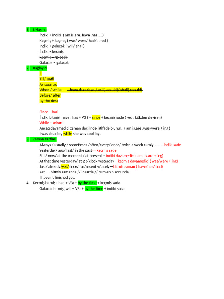 Tense Form Qayda | PDF