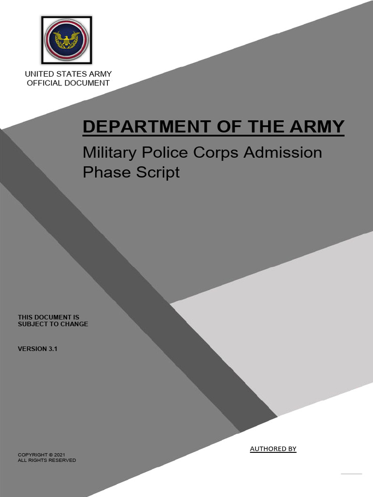 Military Police Corps Admission Guide | PDF | Arrest | Military Police