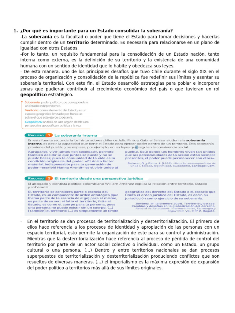 Por Qué Es Importante para Un Estado Consolidar La Soberanía | PDF ...