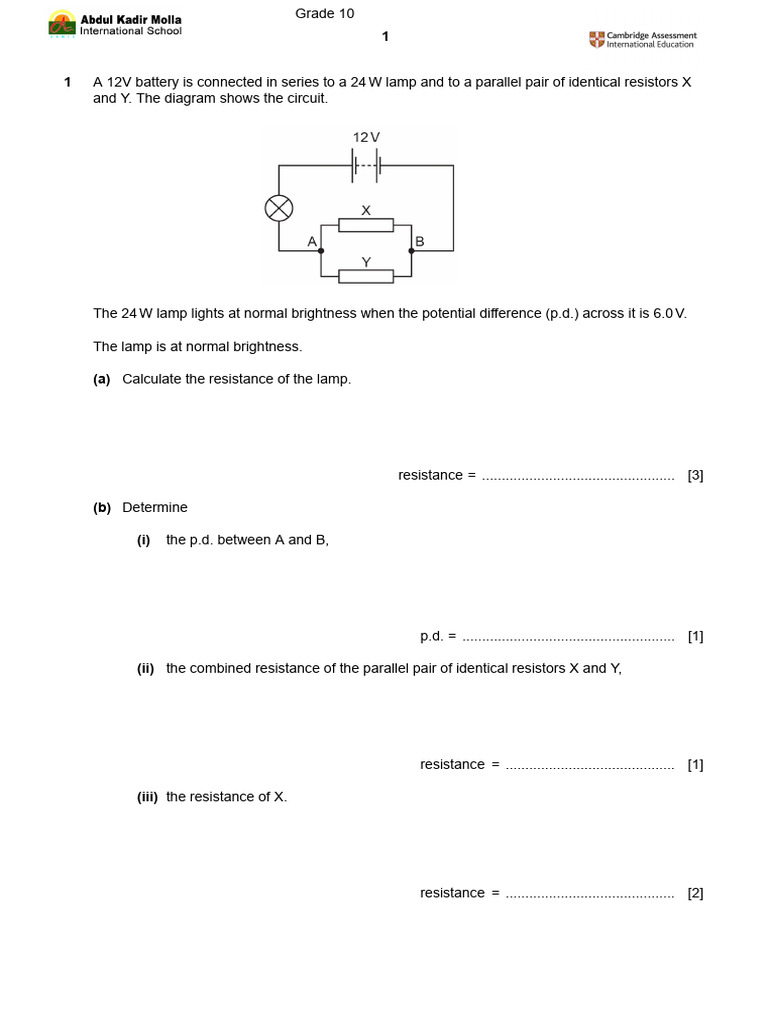 Unit 4 Worksheet QP Physics | PDF | Inductor | Electric Current