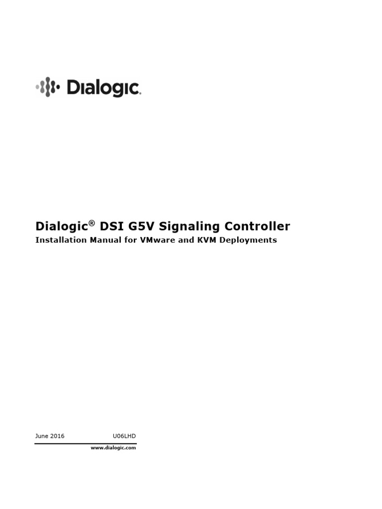 Dialogic DSI G5V Installation Guide | PDF | Virtual Machine | Command ...