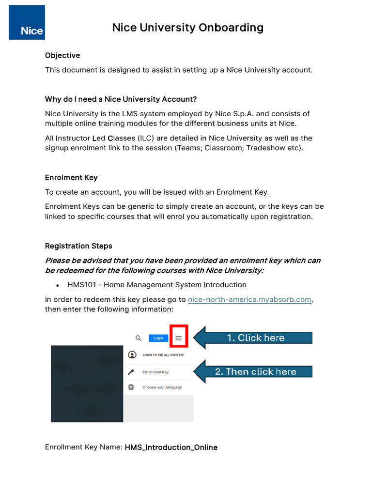 Creating Nice University Account v1 31jul25 | PDF