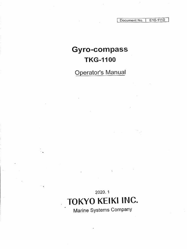 TKG-1100 Gyro Compass | PDF
