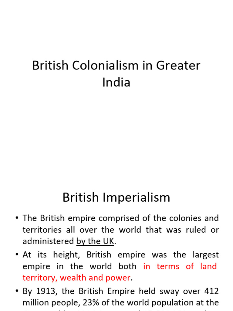 British Colonialism in Greater India | PDF | East India Company ...