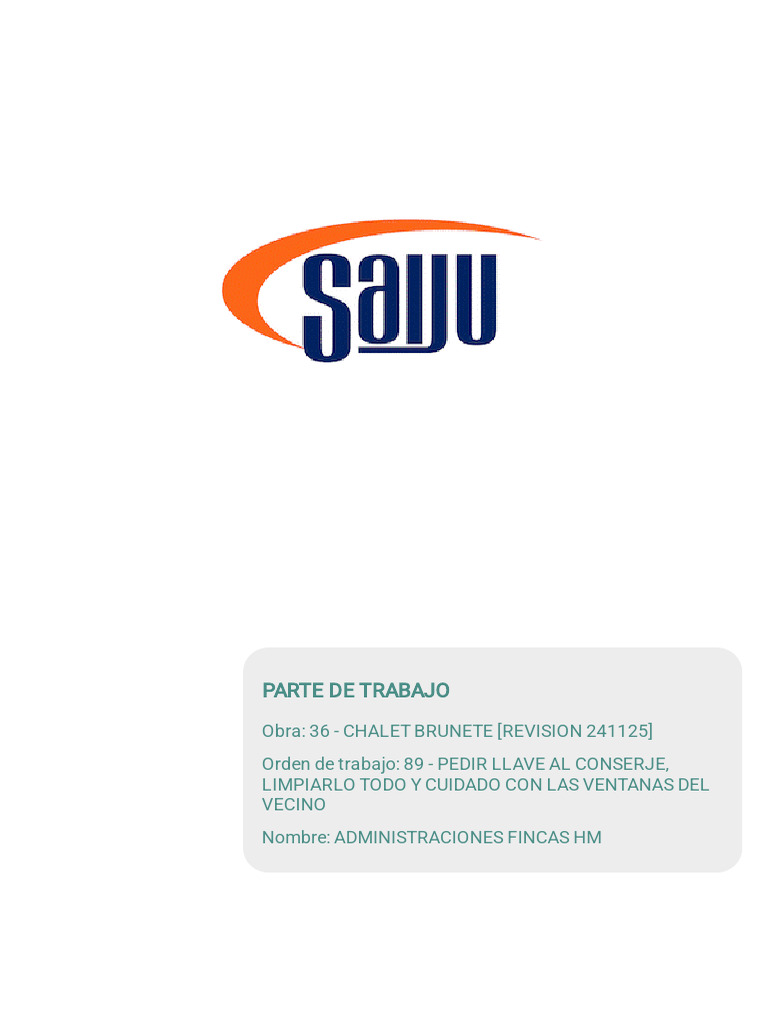 Parte de Trabajo Saiju | PDF | Ingeniería de Edificación | Materiales ...