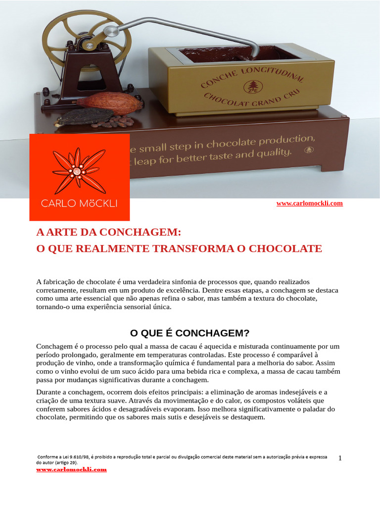 A Arte Da Conchagem | PDF | Chocolate | Gosto