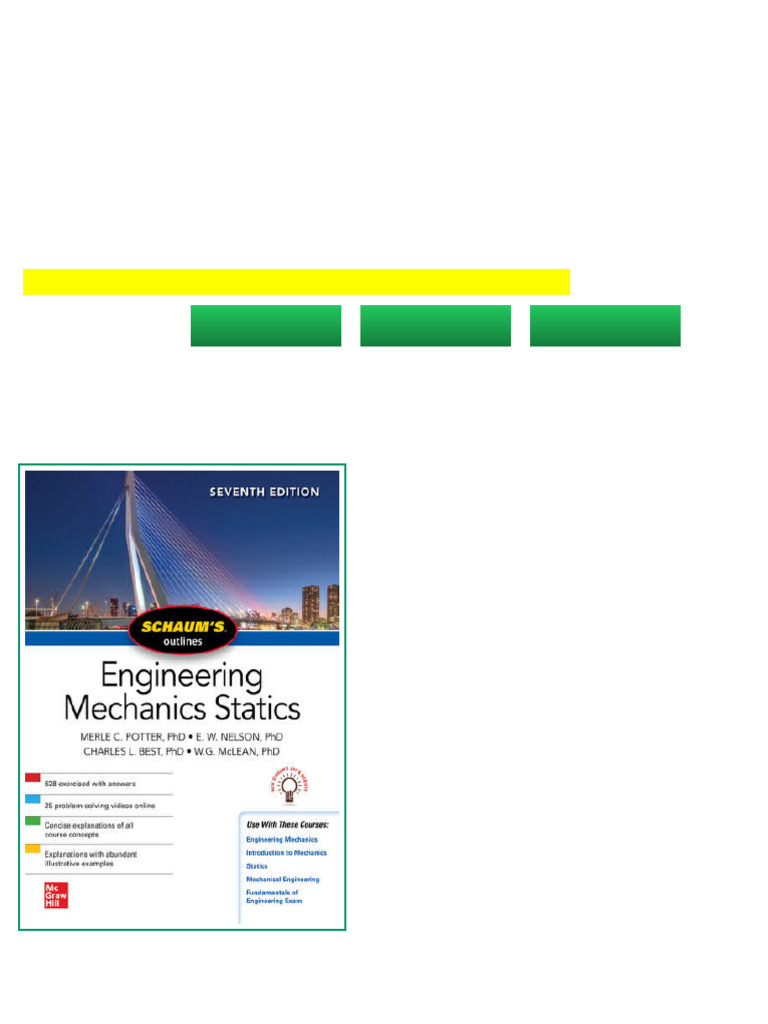 (Ebook) Schaum’s® Outlines: Engineering Mechanics Statics, Seventh ...