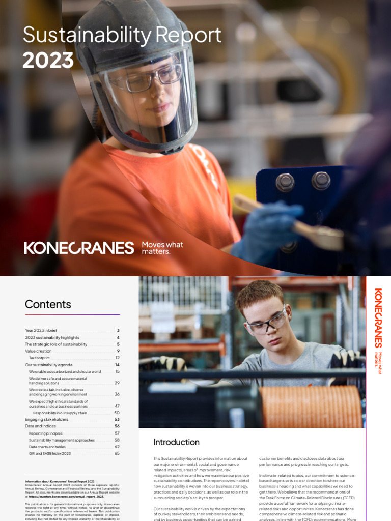 Konecranes 2023 | PDF | Sustainability | Life Cycle Assessment