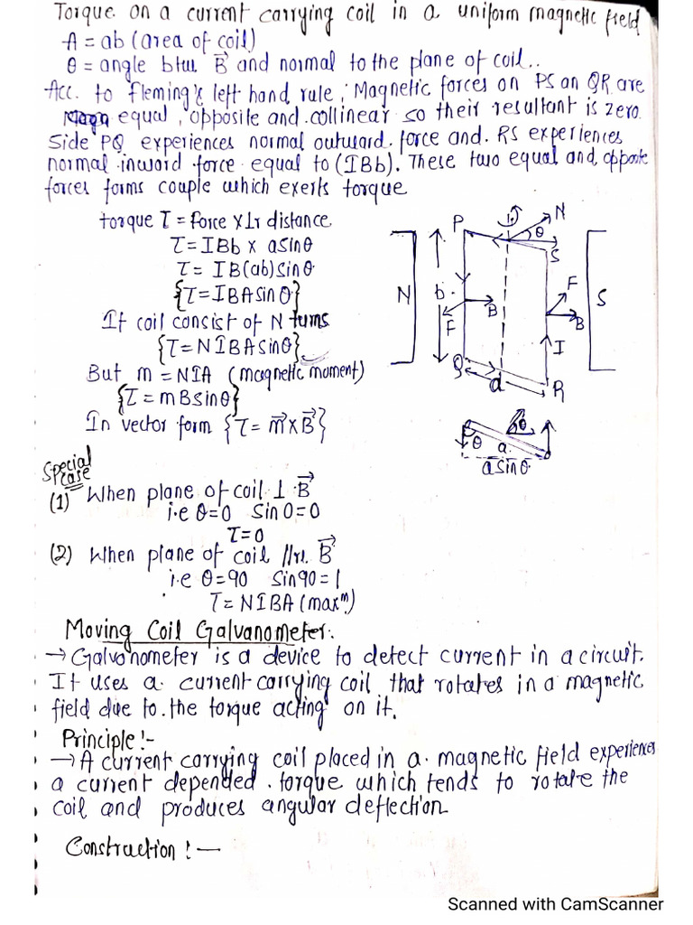 Moving Coil Galvanometer | PDF