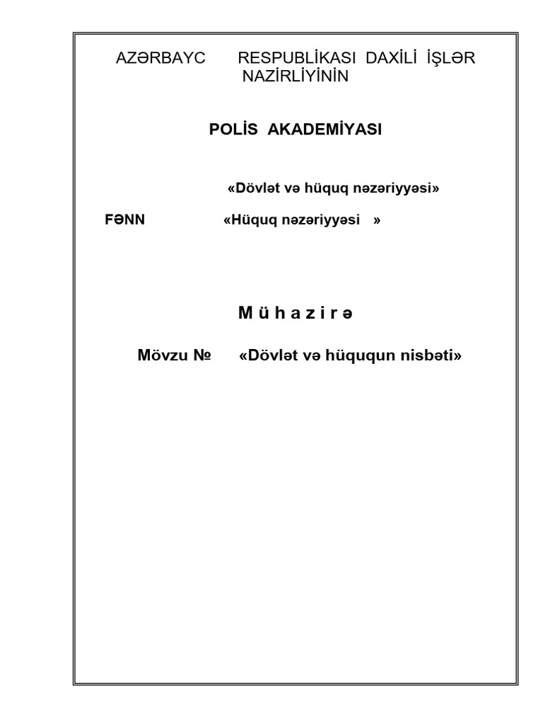 192 Movzu 5. Dovlet Ve Huququn Nisbeti | PDF