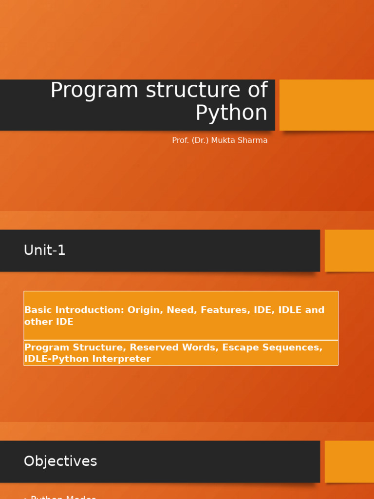 Program Structure of Python | PDF | Python (Programming Language) | Command Line Interface