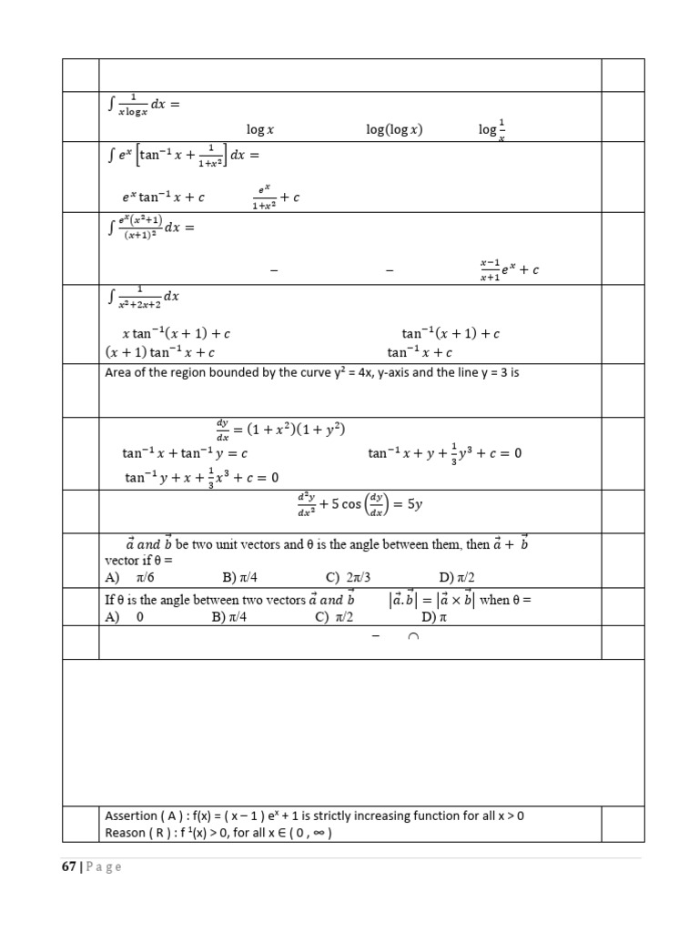 Class Xii Math 20 Sample Papers (KVS, Hydrabad) 2025-26-68 | PDF ...