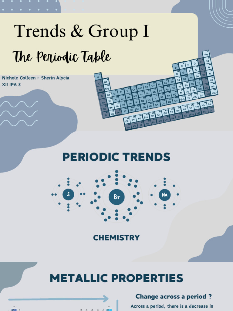 Periodic Trends in Group I Alkali Metals | PDF | Ion | Lithium