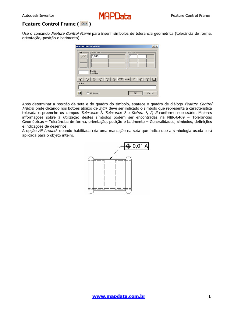 Como Usar o Feature Control Frame no Inventor | PDF