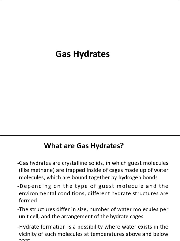 Understanding Gas Hydrates and Their Impact | PDF | Methane | Gases