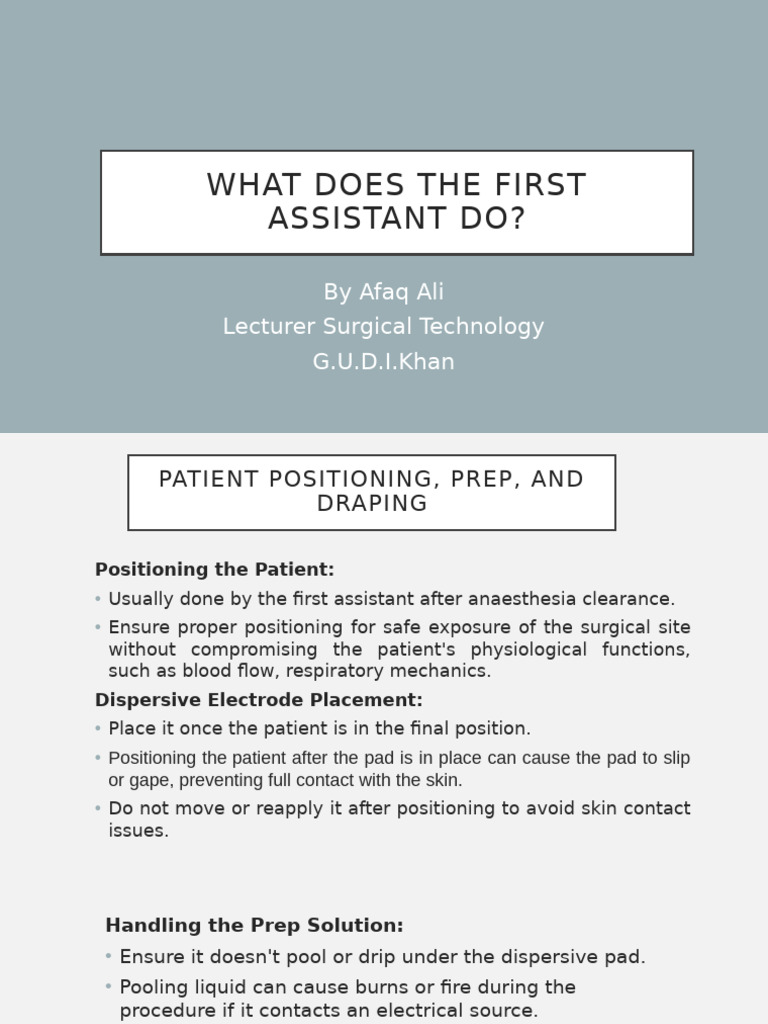 2 # Surgical First Assistant | PDF | Surgical Suture | Bleeding