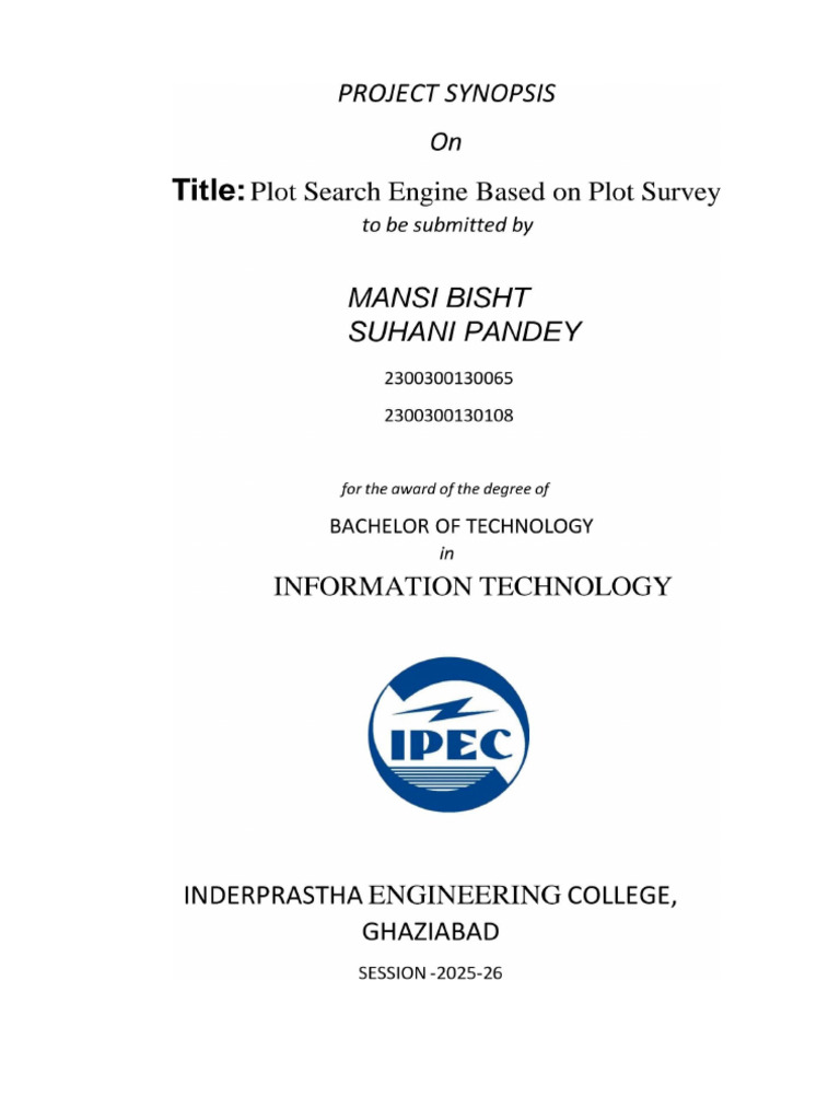 Plot Search Synopsis New. | PDF