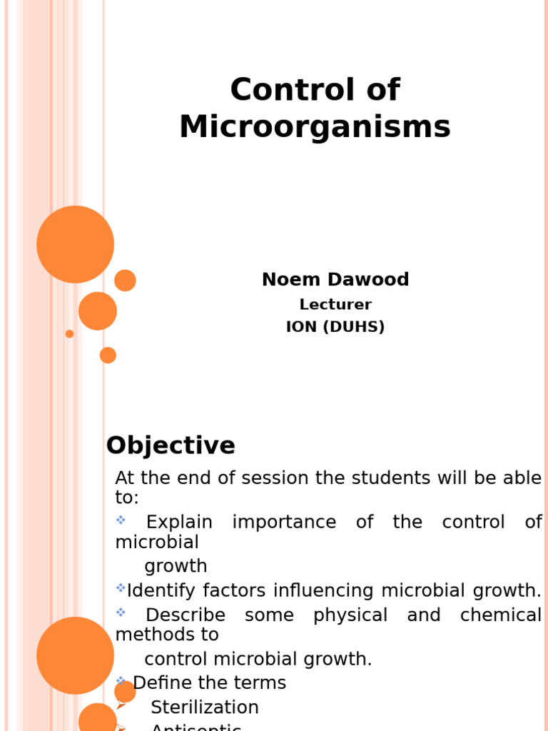 Microbial Growth Control Methods | PDF | Sterilization (Microbiology ...