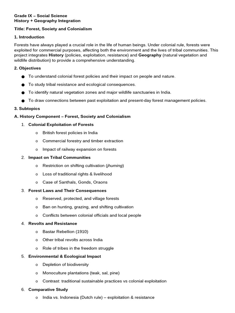 Colonial Forest Policies and Impact | PDF | Forests | Forest Management