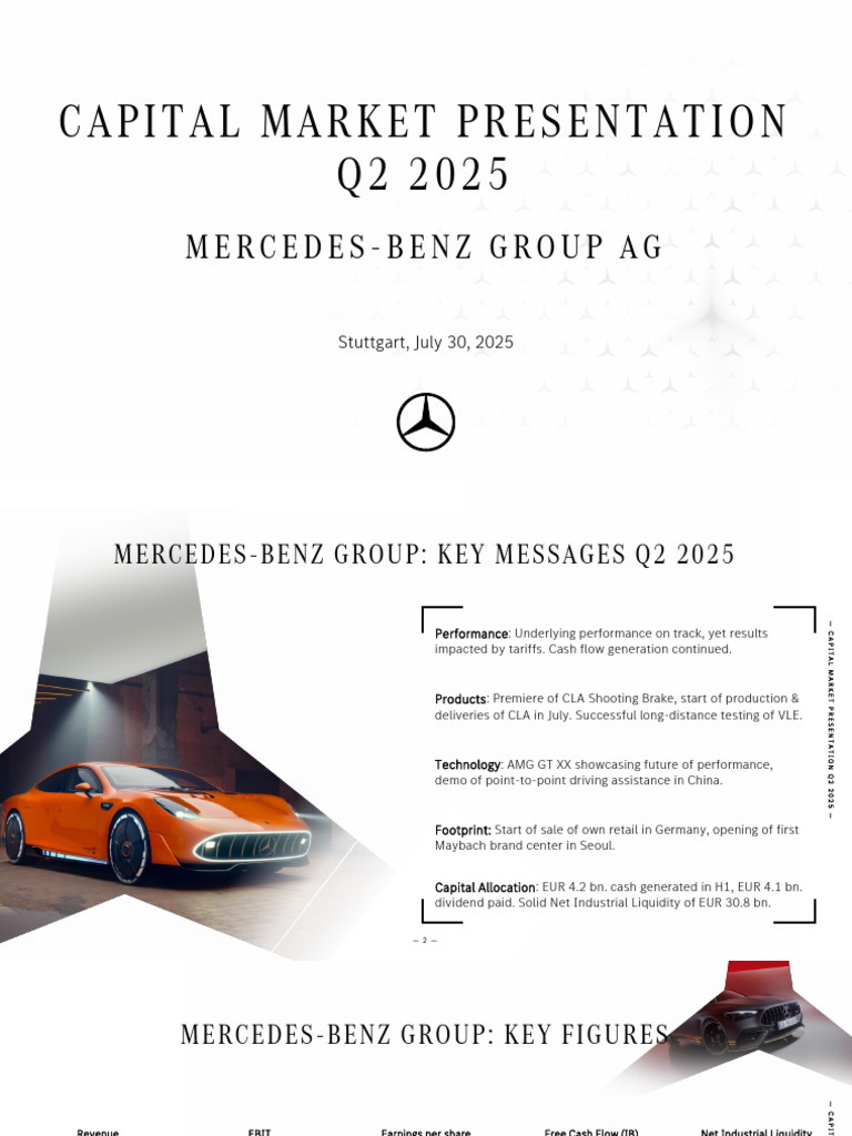 Mercedes-Benz Q2 2025 Capital Market Insights | PDF | Mercedes Benz ...