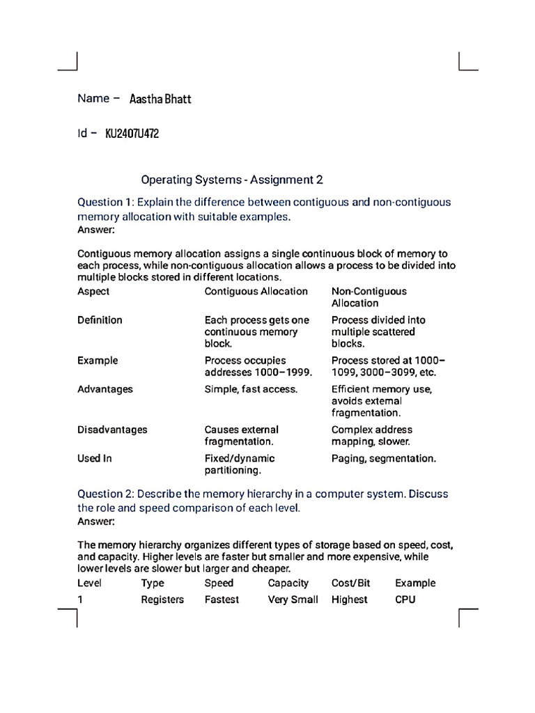 Os Assignment | PDF