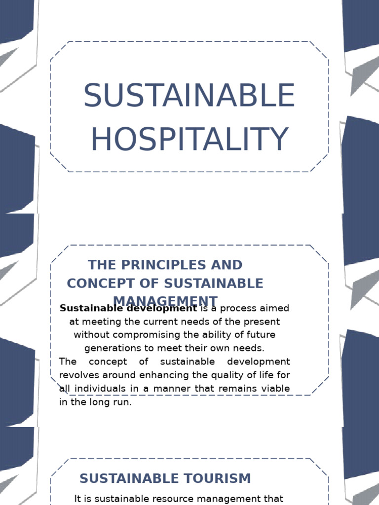 Principles of Sustainable Hospitality | PDF | Sustainability | Tourism