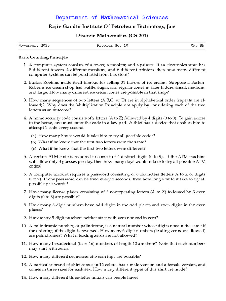 CS201_p_set10 | PDF | Mathematics | Number Theory