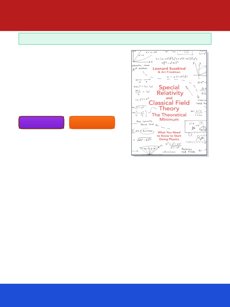 Special Relativity and Classical Field Theory 1st Edition Edition ...