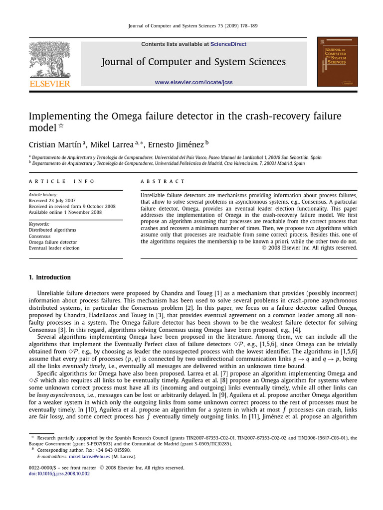 Implementing Omega in Crash-Recovery Systems | PDF