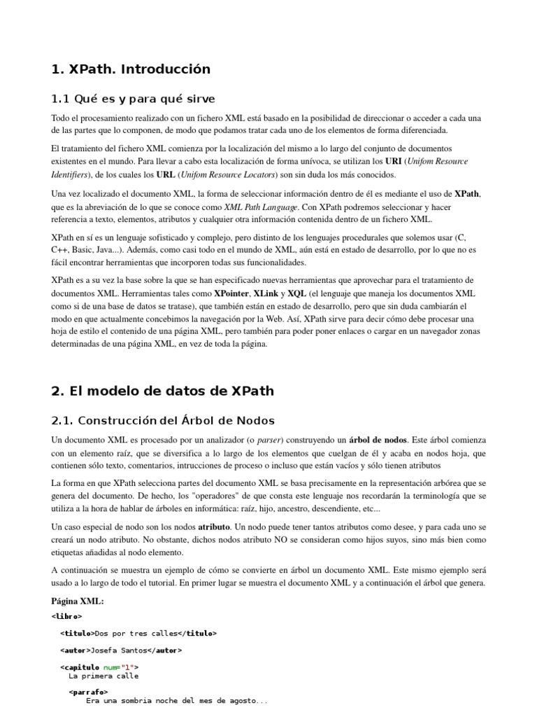 Tutorial Xpath | PDF | X camino | Xml