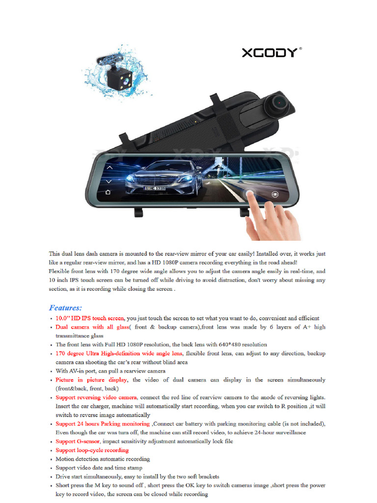 Dual Dash Cam | PDF
