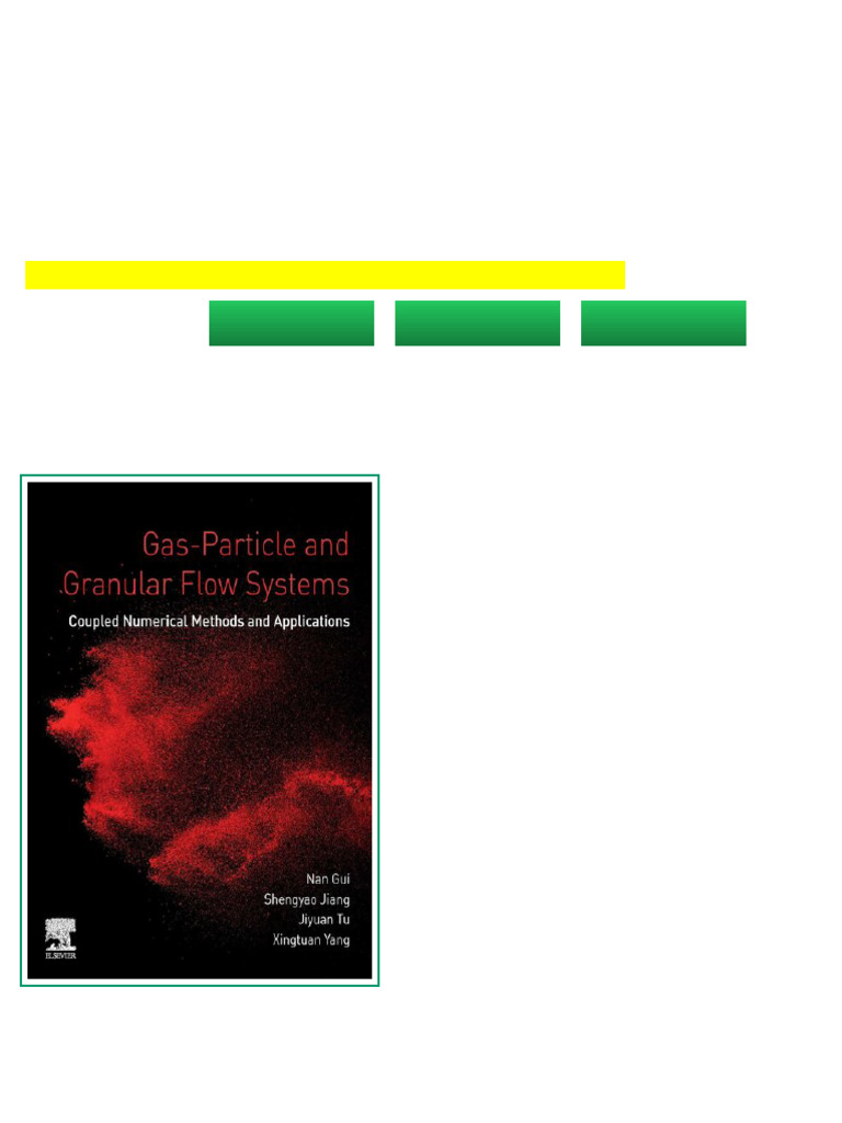 (Ebook) Gas-Particle and Granular Flow Systems: Coupled Numerical ...