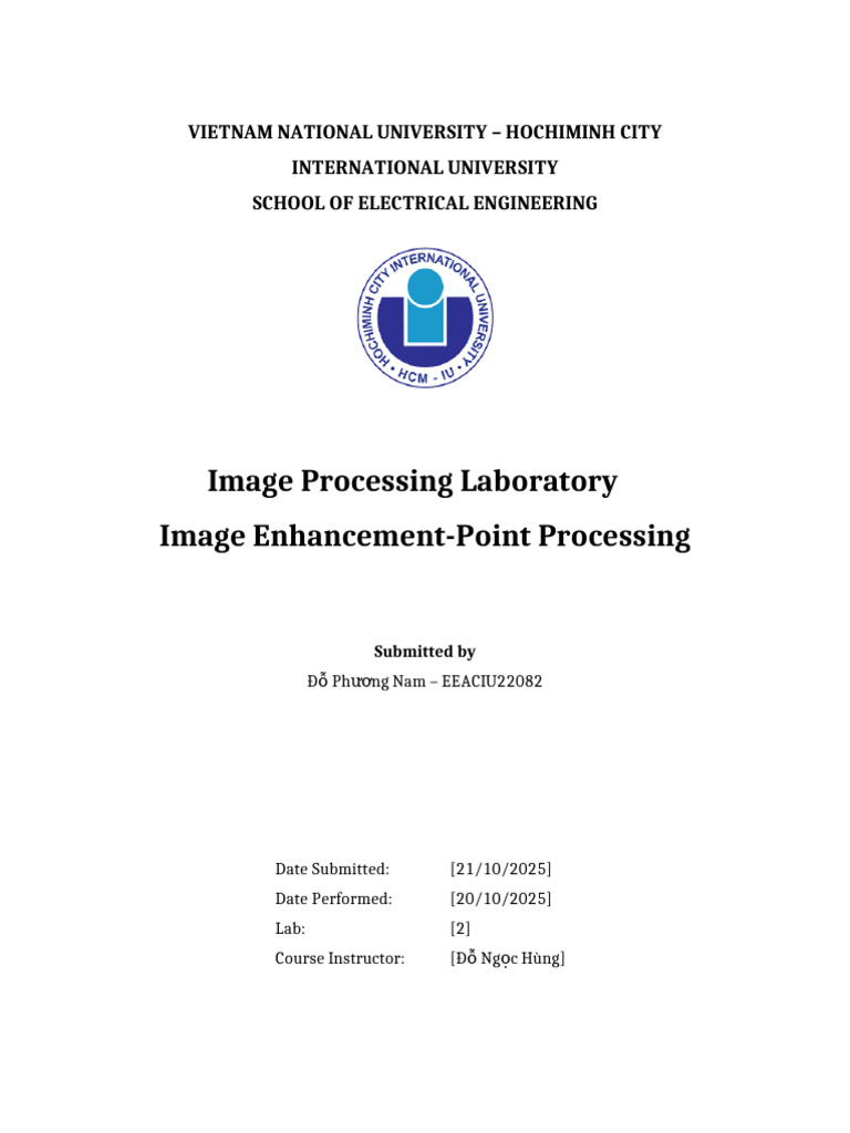 Image Enhancement Techniques Lab Report | PDF | Digital Signal Processing | Signal Processing